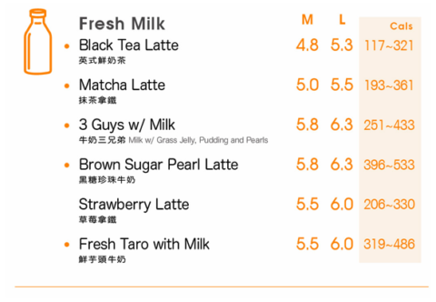 Menu | CoCo Fresh Tea & Juice Canada